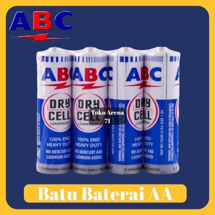 BATERAI/BATTERY/BATU BATRAI ABC UKURAN AA 1.5V Dry Cell BIRU | Lazada ...