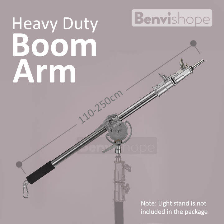 Heavy Duty Stainless Boom Arm for Flash Led light Strobe Flag Reflector ...