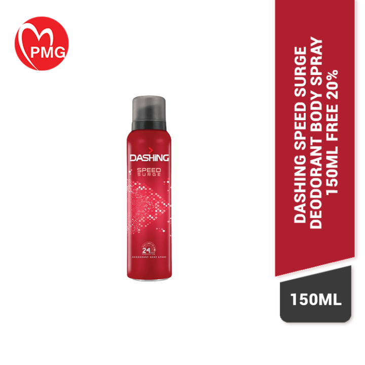 [PMG PHARMACY] Dashing Speed Surge Deodorant Body Spray 150ml Free 20% ...