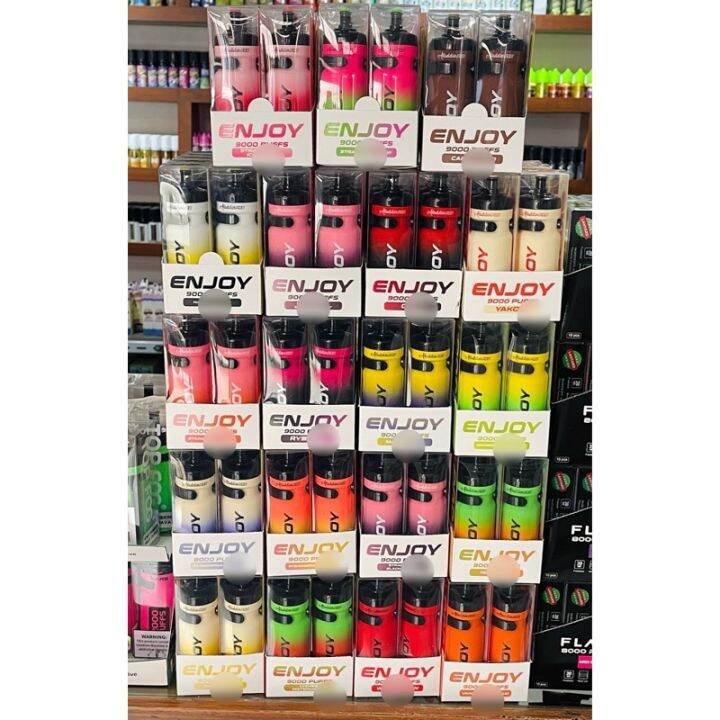 ENJOY 9000 puff rechargeable TYPE C (FREE STICKER) | Lazada PH