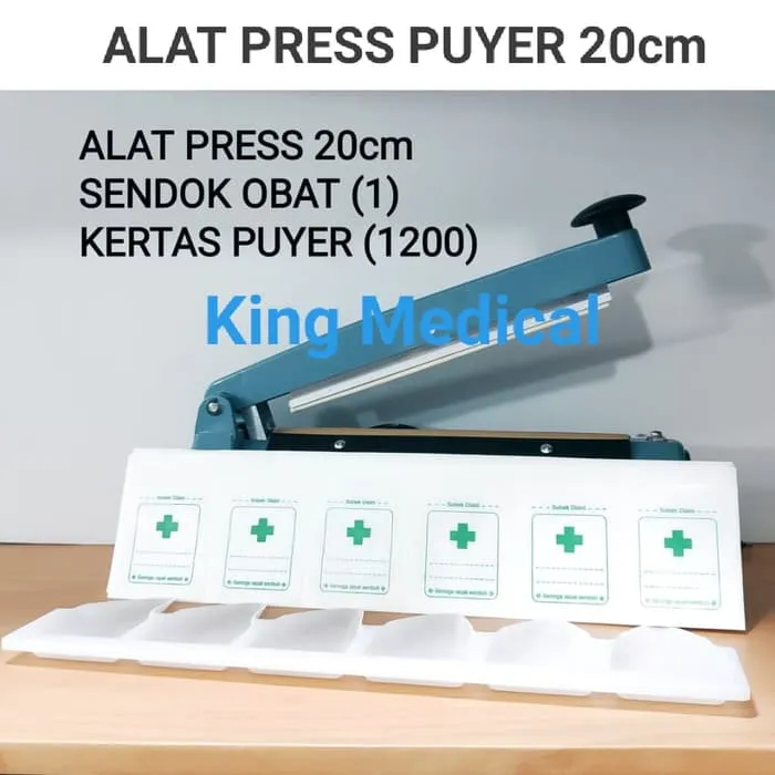Murah Km Alat Press Puyer 20 Cm + Sendok Puyer + Kertas Puyer Terlaris ...
