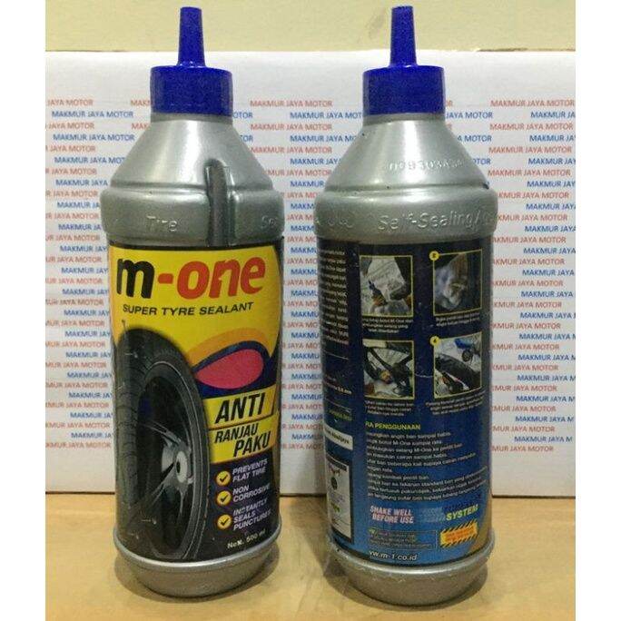 Cairan M-one 500ml Anti Paku Bocor Tyre Sealant Tambal Motor Mobil ...
