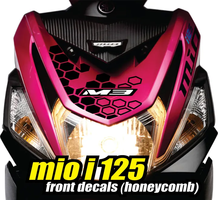Yamaha Mio i 125 front decals ( honeycomb ) | Lazada PH