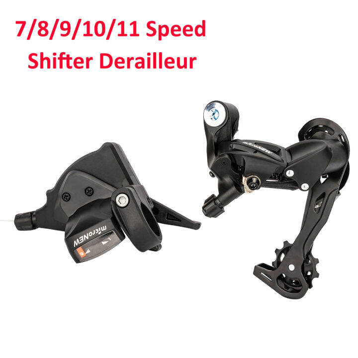 MTB Bicycle 7/8/9/10/11 Speed Shift Lever Shifter Front Rear Derailleur ...