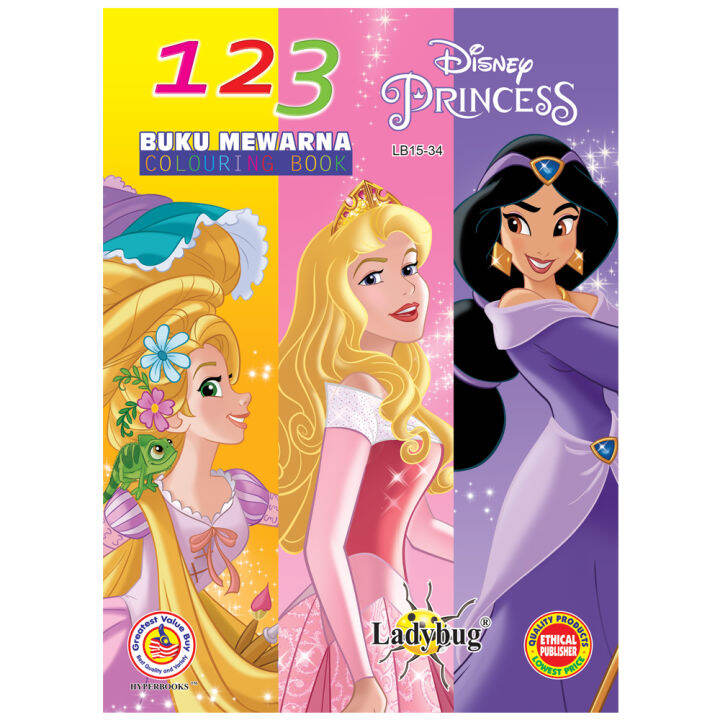 Disney Princess 123 Colouring Book LB15 - 34 | Lazada