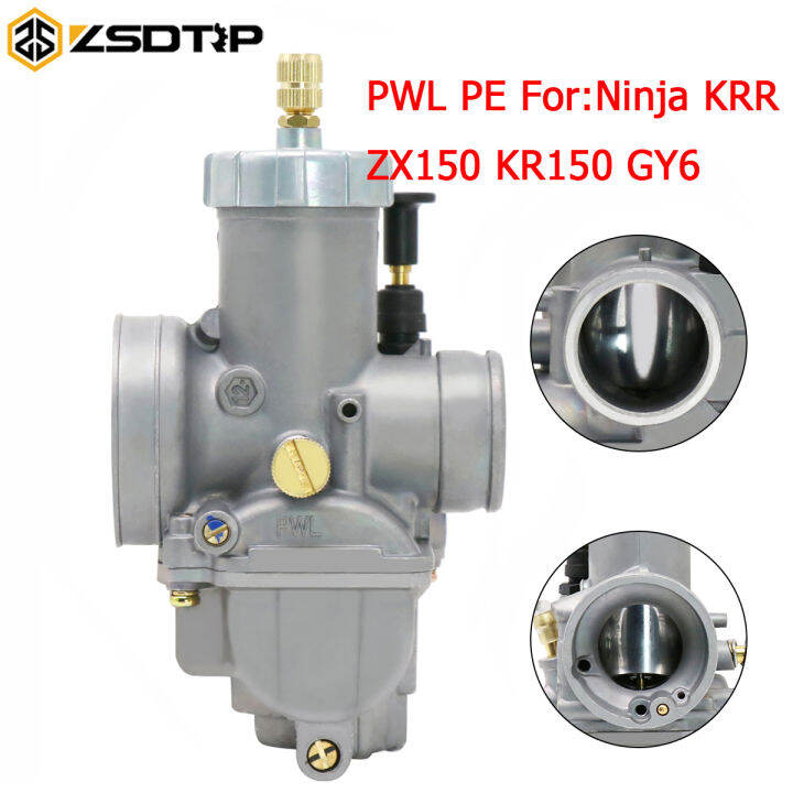 ZSDTRP Moto คาบูเรเตอร์มอเตอร์ไซค์28Mm PWL Keihin Carb PE28เหมาะสำหรับคาวาซากินินจา Kr150 KRR ...