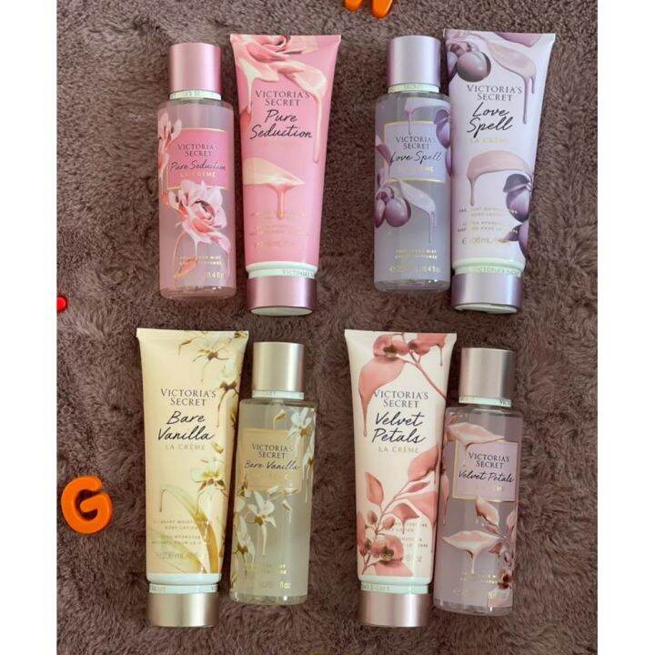 🌹VictoriaS_Secret La Creme Combo Set Body Mist + Lotion Pure Seduction ...