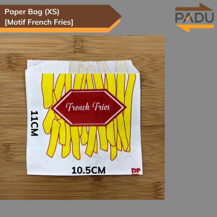 [100 Pcs] Paper Bag / Kantong Kertas (XS) - Kantong Kentang Goreng ...