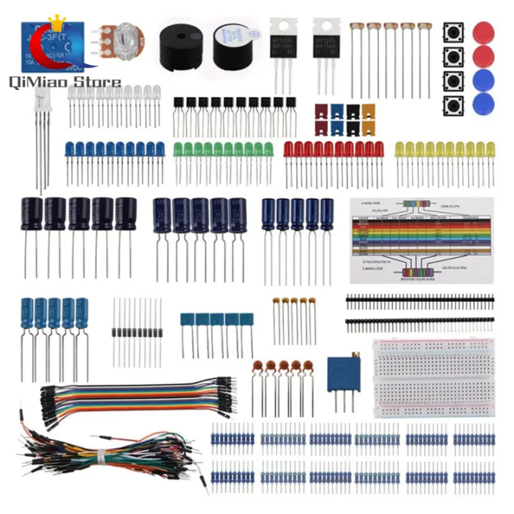 Qimiao Kit Menyenangkan Basis Komponen Elektronik, Multi Diy untuk ...