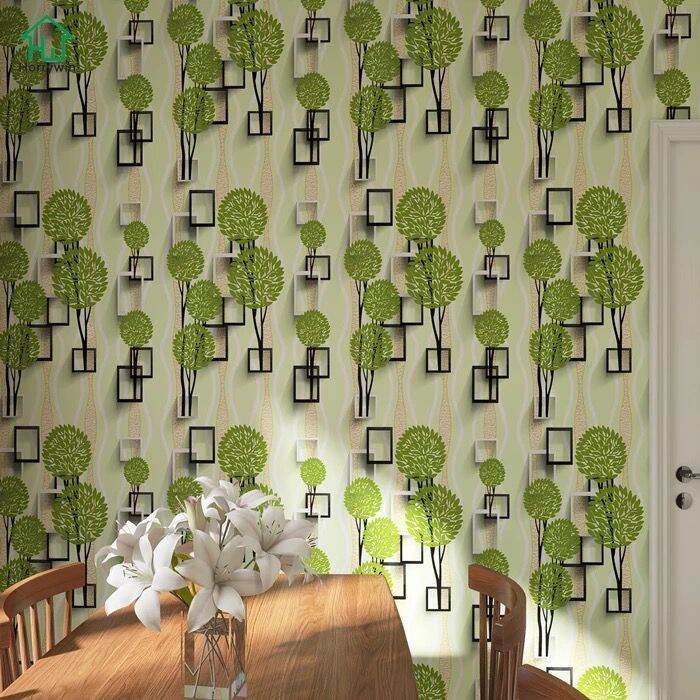 Wallpaper Dinding Kotak Hijau Ranting Pohon 45cm x 10m | Lazada Indonesia