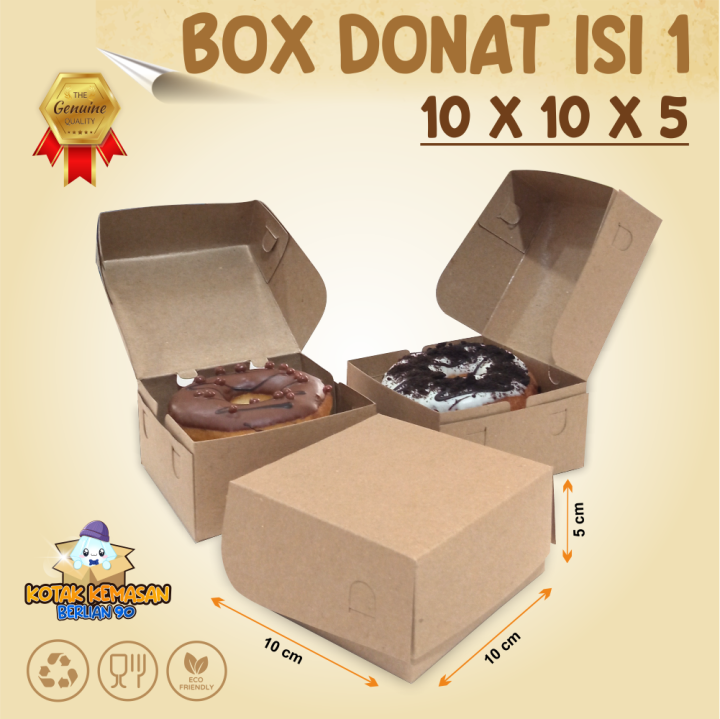 50 pcs Box Donat isi 1/Box Dimsum 10x10 /Kotak Kemasan 10x10/Box10x10 ...