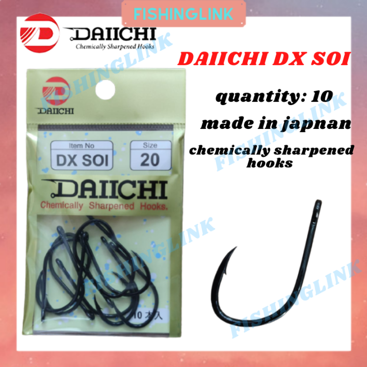 DAIICHI DXSOI Fishing hook Extra Strong Chemically Sharpened Hook DX ...