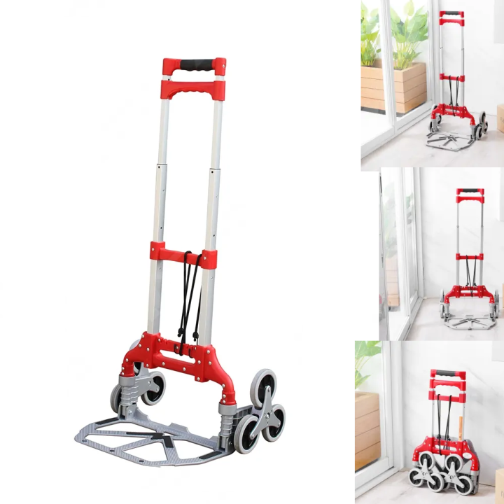 Krisbow Troli Barang Lipat Aluminium 6 Roda 70 Kg, Dilengkapi dengan 6 ...