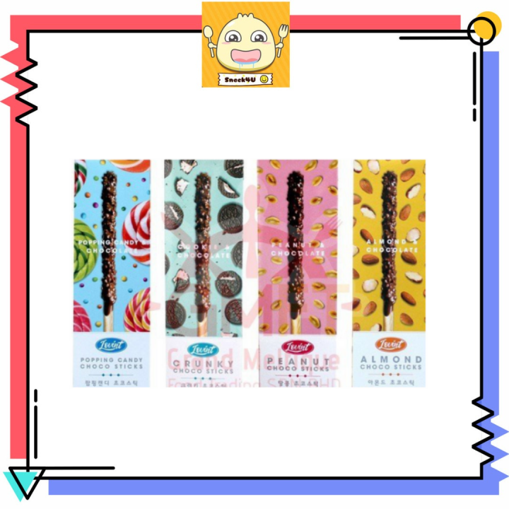 [Snack4u] Korea Lovint Choco Stick Crunky / Peanut / Almond / Popping ...
