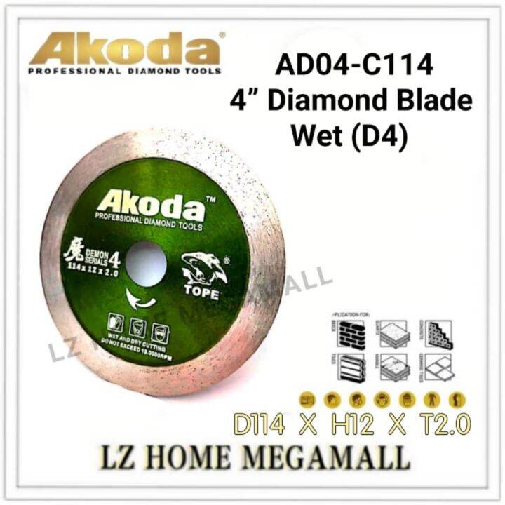 AKODA 4" DIAMOND BLADE DEMON SERIES D4, D5, D6, D7 | Lazada