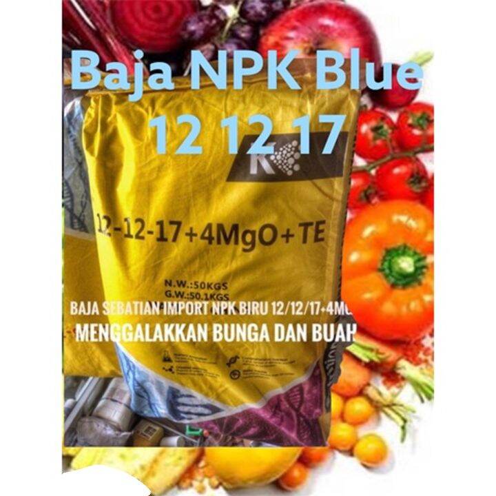 10kg Baja NPK Biru 12 12 17 / Baja Import / Baja Menggalakkan Bunga dan ...