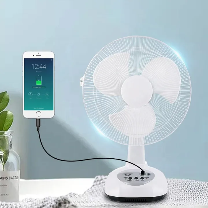 Portable Solar Panel Powered Energy Rechargeable Stand Fan Desk Fan ...