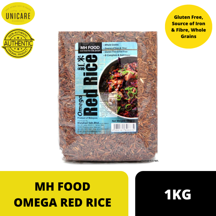 MH FOOD RED RICE 1KG. Gluten Free, Source of Iron & Fibre, Whole Grains ...