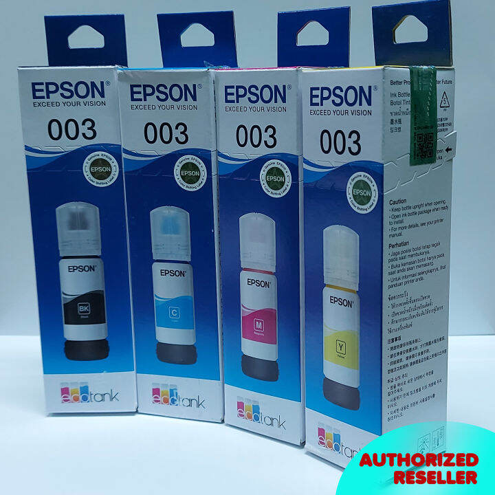 Epson 003 Ink Bottle for Printer Model EPSON L3110 / L3150 (C13T00V100 ...