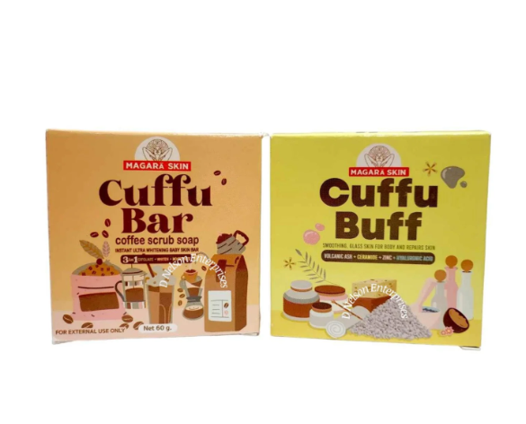 2in1 Combo Cuffu Bar and Cuffu Buff Coffee Scrub Soap 60g by Magara ...