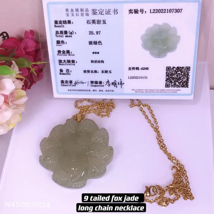 9 tailed fox Jade long cord chain necklace | Lazada PH