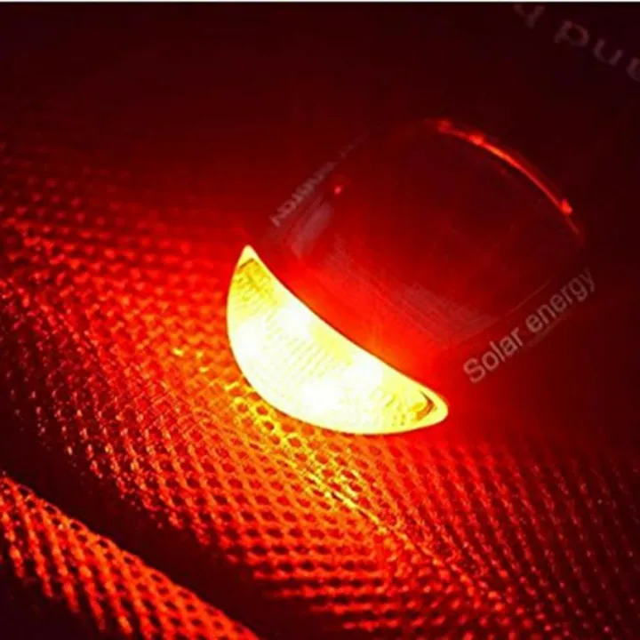 LED Red Bicycle Solar Energy Rechargeable Tail Rear Light | Lazada PH