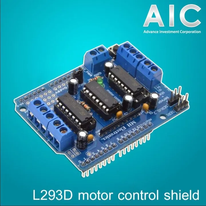 L293D motor control shield AIC ผู้นำด้านอุปกรณ์ทางวิศวกรรม | Lazada.co.th