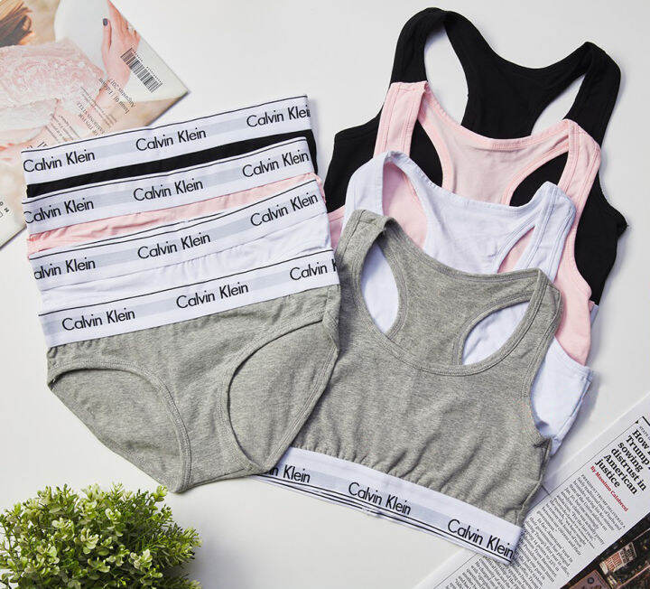 ชุดเซ็ตสปอร์ตบรา ชุดชั้นในหญิง CK (1Set) สปอร์ตบรา ของแท้ 100% เนื้อผ้าระบายอากาศได้ดี สินค้า ...