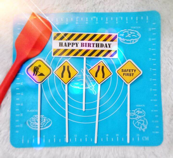 Topper Kue Kertas Karakter Rambu Konstruksi | Lazada Indonesia