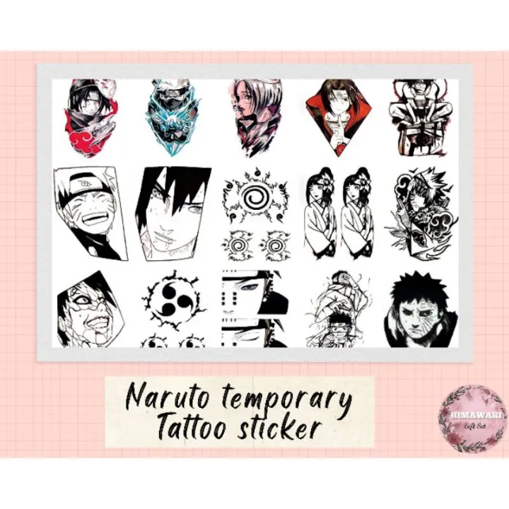 ※Naruto Tattoo Stickers Anime Style Temporary Tattoo Stickers ...