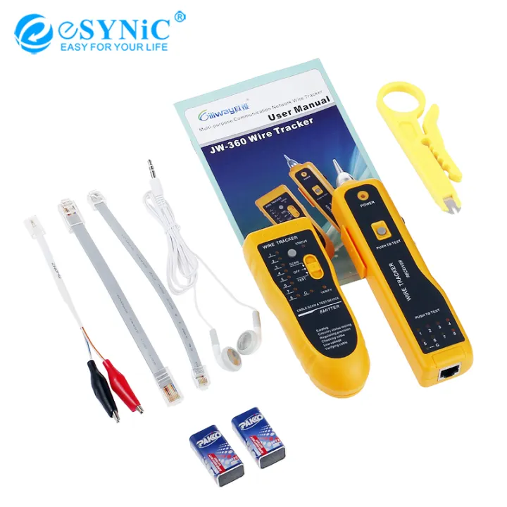 eSYNIC Telephone Phone Wire Tracker Network Cable Tester Line Finder RJ ...