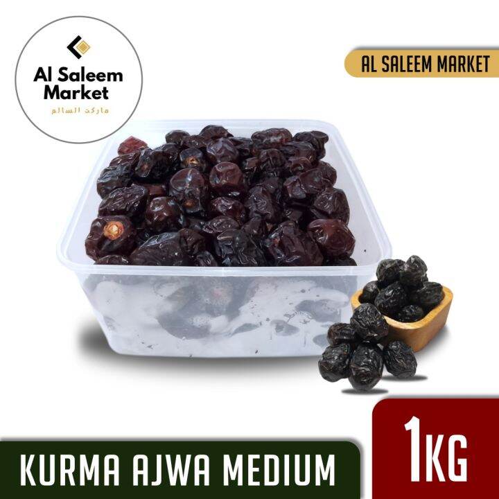 Kurma Ajwa Medium 1 kg | Kurma Ukuran Sedang | Kurma Nabi 1kg | Kemasan Repack Thinwall | Lazada ...
