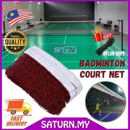【STN】Jaring Badminton Net Portable Folding Easy Nett Outdoor Nylon Rope ...