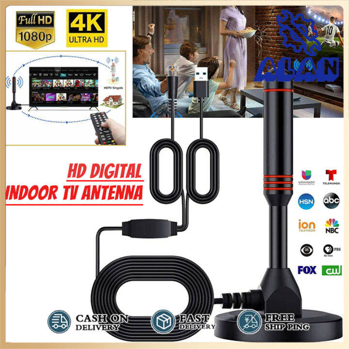 Hd Indoor Amplified Digital Tv Antenna 200 Miles Ultra Hdtv IEC male ...