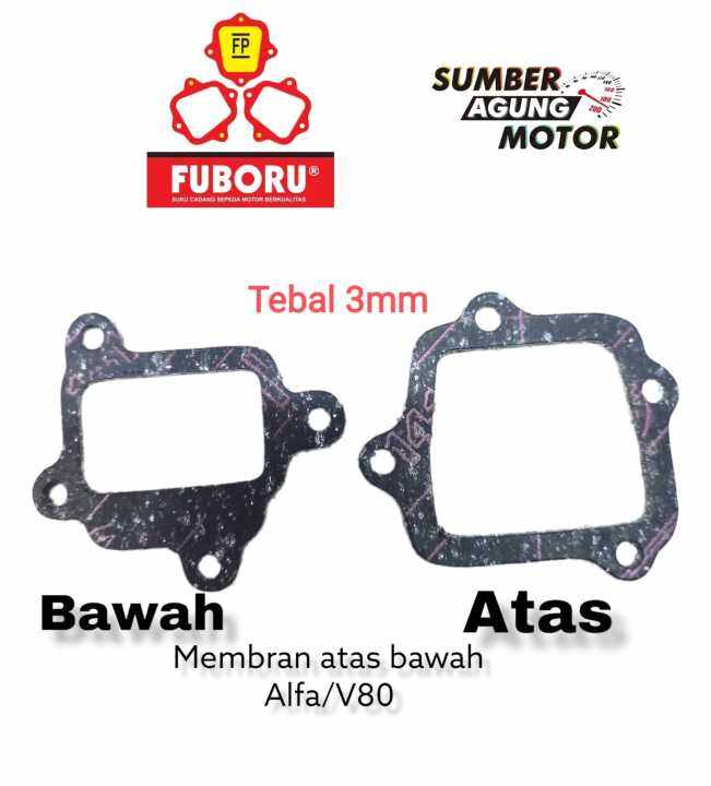 Packing paking gasket MANIPOL membran atas BAWAH yamaha Alfa,v80,v75 ...