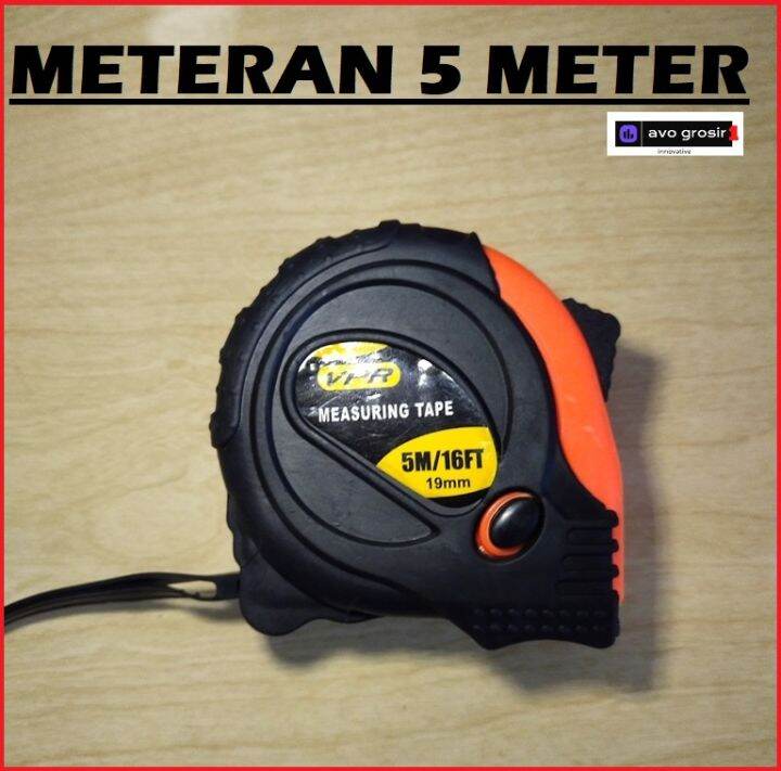 Meteran Panjang 5 Meter / meteran tukang / meteran 16 Feet 5 m | Lazada ...