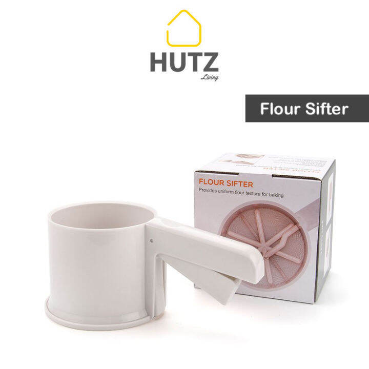Handheld Flour Sifter Semi Auto Sugar Sieve Mesh Baking Tools | Lazada ...