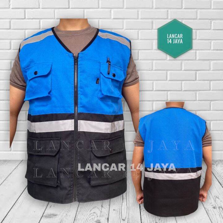 Rompi Safety Kombinasi / Rompi Proyek / Rompi Parkir / Rompi Motor ...