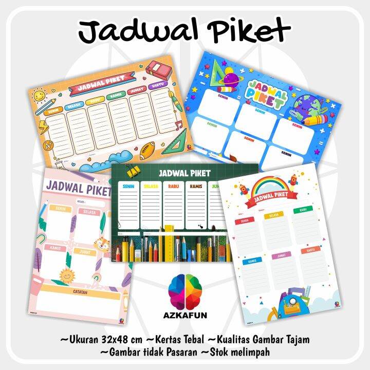 Poster Jadwal Piket - Best seller poster piket sekolah - jadwal piket ...