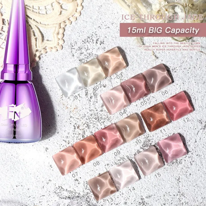 15ML Translucent Pink Series UV Gel 16 Jelly Color Ice Through | Lazada PH