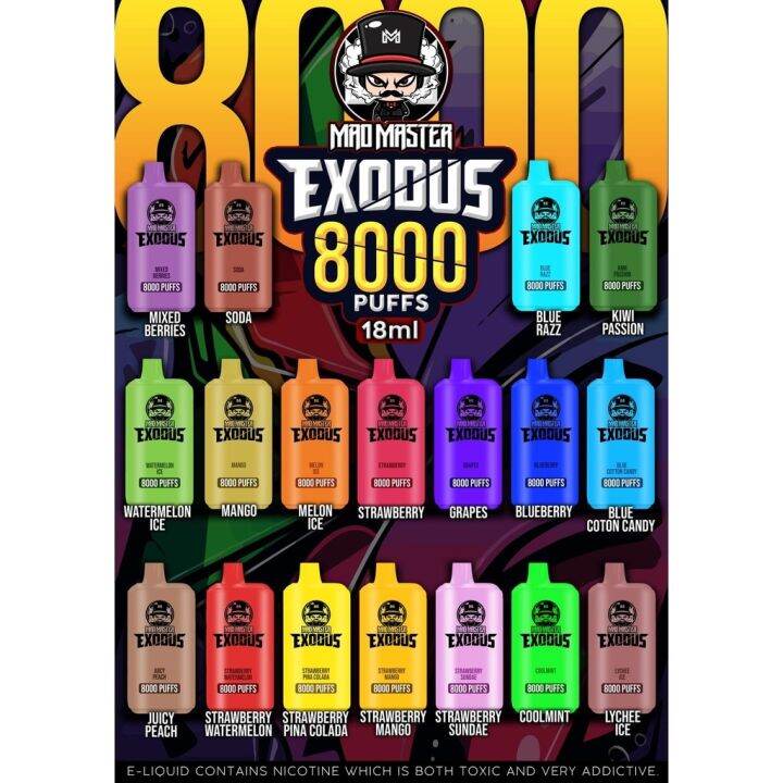 MadMaster Exodus - Disposable Vape - 8000 PUFFS | Lazada PH