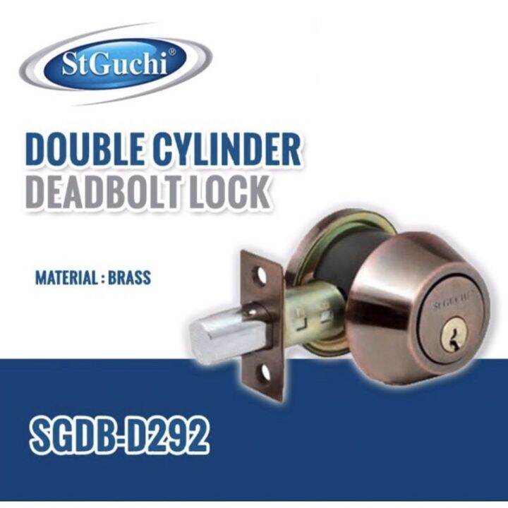 ST GUCHI HEAVY DUTY DOUBLE DEADBOLT LOCK D292 AC | Lazada
