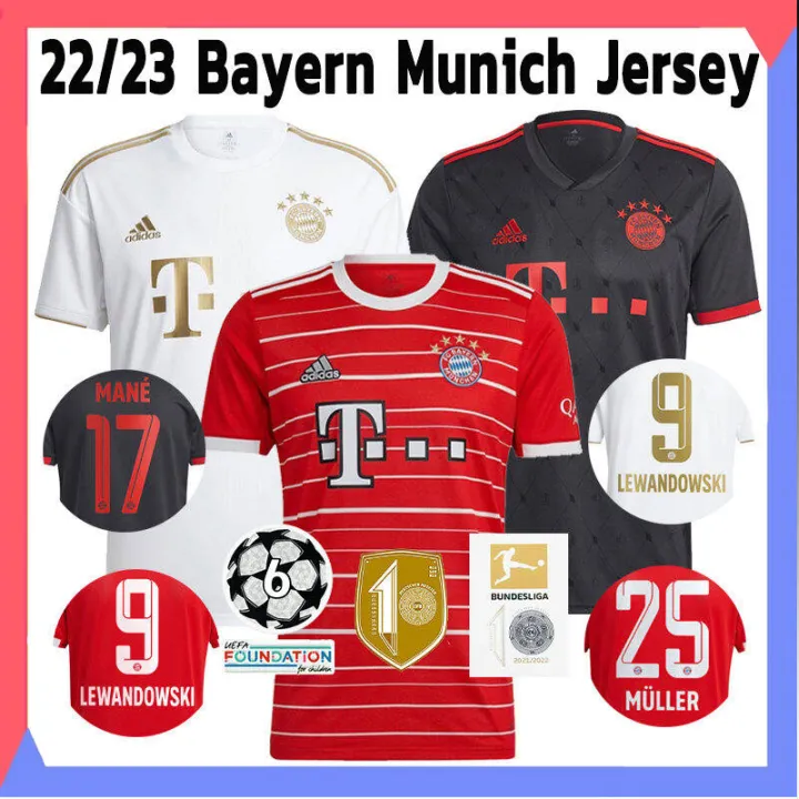 Bayern Munich Jersey 22/23 Home Away Third Football Jersey ชื่อที่กำหนด ...