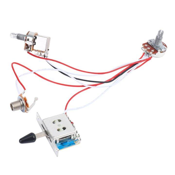 Electric Guitar Wiring Kit 1 Volume 1 Tone 3 Toggle Switch 500K Pots ...