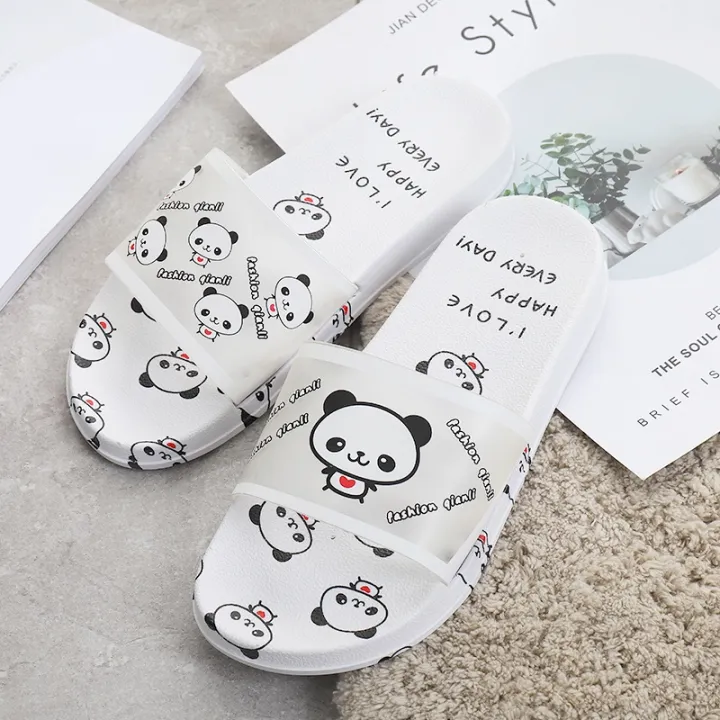 【Spot goods】New Fashion Cartoon Anime Panda House Slippers for Lady ...