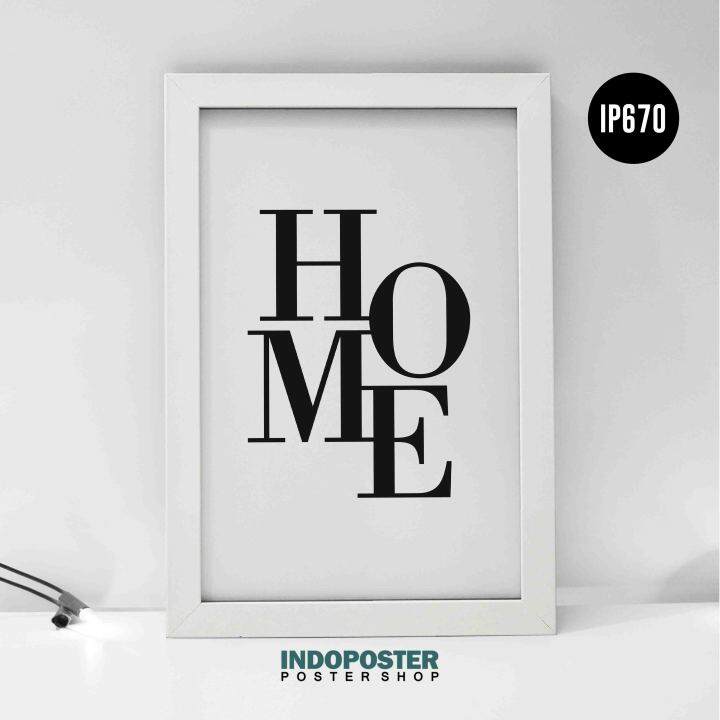 Poster Hiasan Dinding Minimalis Scandinavian Text Home A4 30X20cm ...