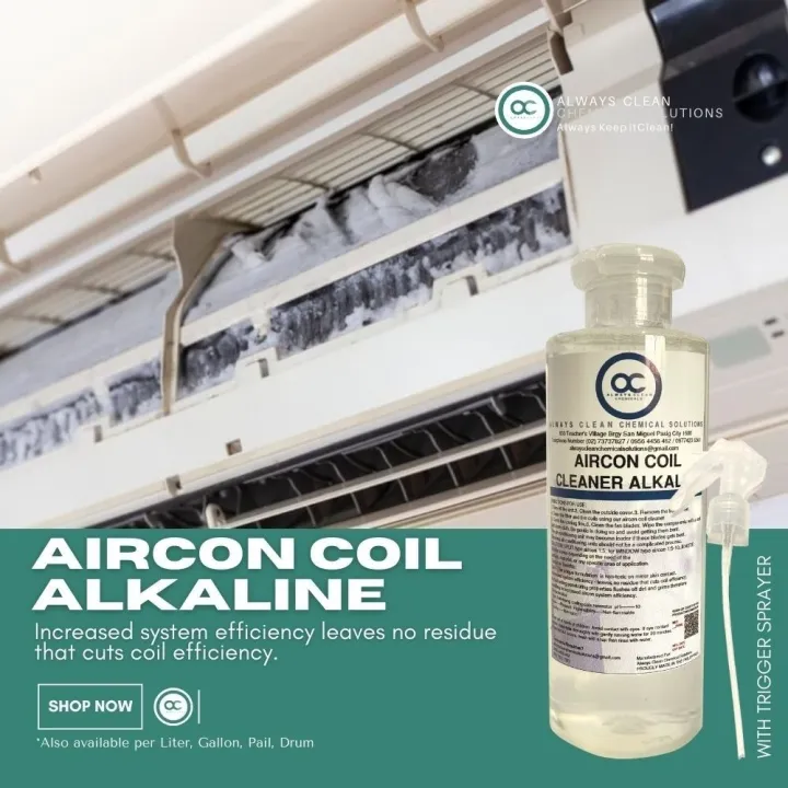 AIRCON COIL CLEANER ALKALINE 250ML SPRAY BOTTLE (ANTIBACTERIAL AIRCON ...