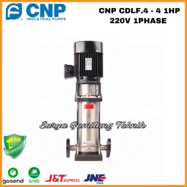 POMPA CNP CDLF.4 - 4 1HP 220V 1PHASE POMPA BOOSTER PENDORONG 1 HP 380V | Lazada Indonesia