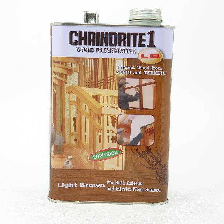 Chaindrite เชนไดร้ท์ 1 รักษาเนื้อไม้ น้ำยารักษาเนื้อไม้ ชนิด ทา ป้องกัน ...