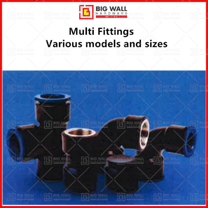 HDPE Poly Multi Fitting Female Male Socket / Female Bend Male Tee / End ...